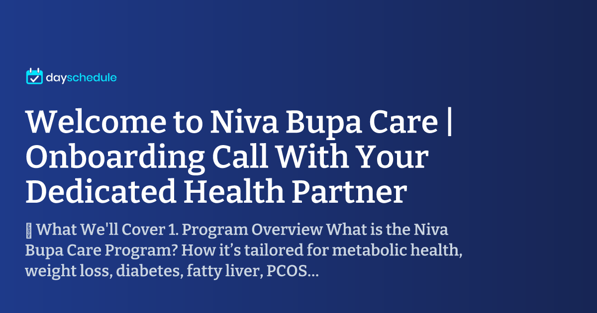 Welcome to Niva Bupa Care | Onboarding Call With Your Dedicated Health ...